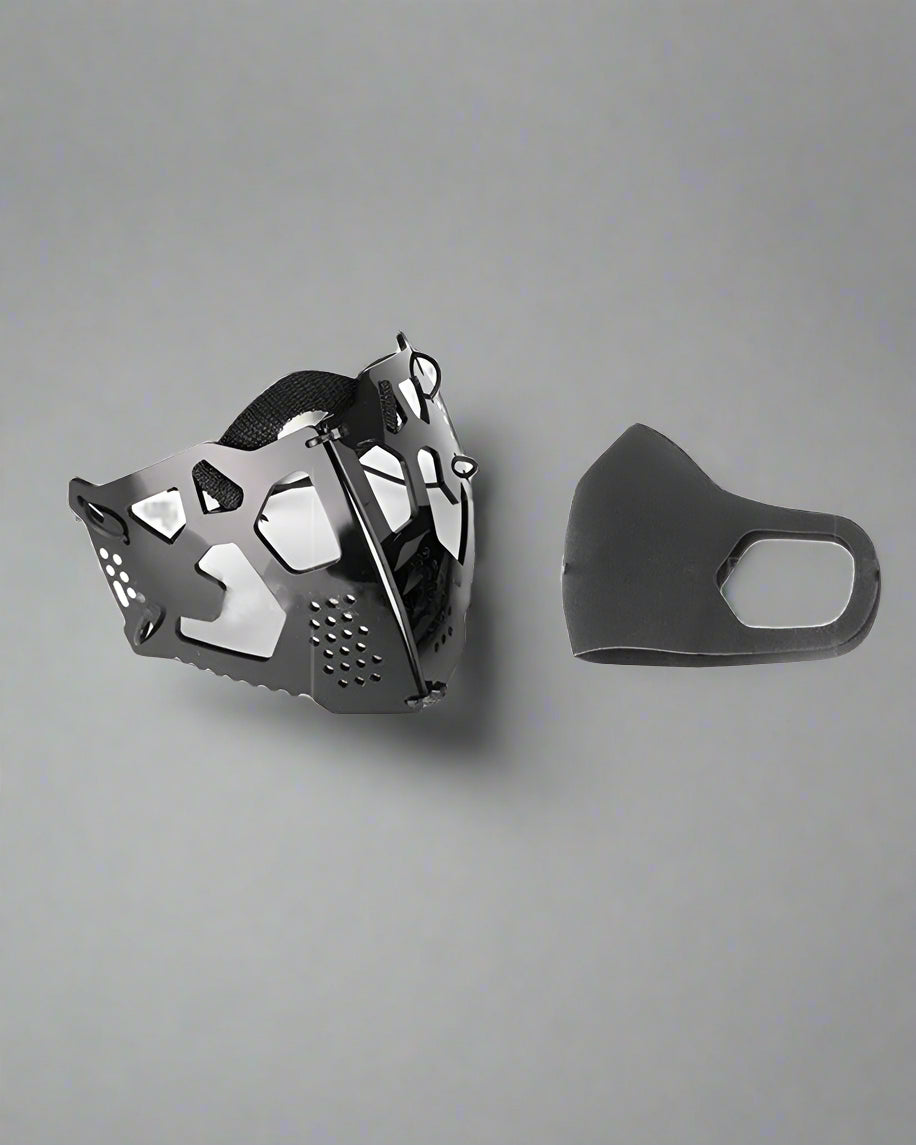 Cyberpunk Mechanical Face Covering in Gray – Imaphotic